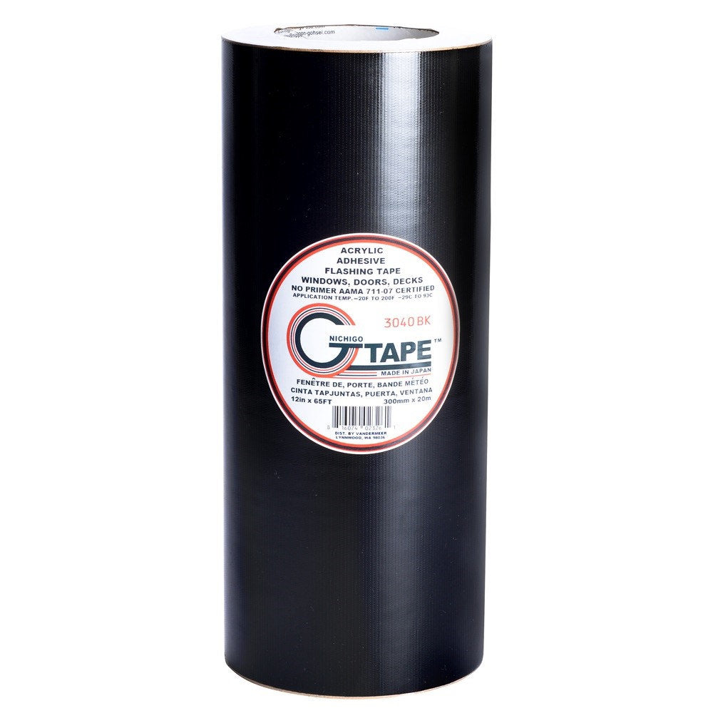 G-Tape – 12″x 65’ Permanent Adhesion Construction tape/Flashing tape