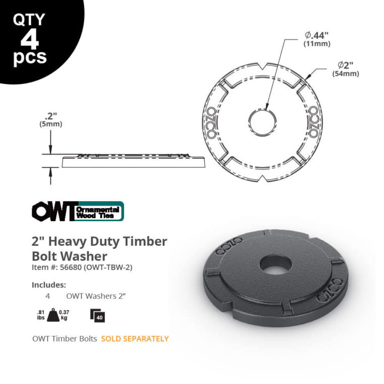 OWT - 2″ HD Timber Bolt Washer (150PK) In Canada - The Deck Shoppe