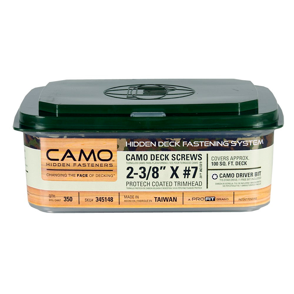 CAMO Edge Deck Screws 2 3/8" (quantity options) In Canada - The Deck Shoppe